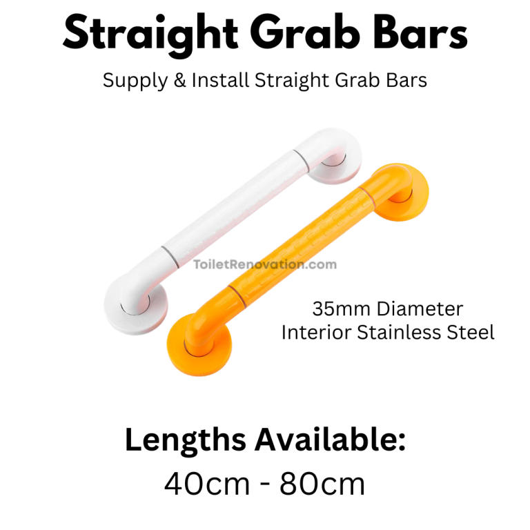 Straight Grab Bars (40cm to 80cm) | Toilet & Bathroom Renovation Singapore